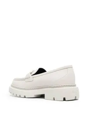 Bally Tonal Logo-plaque Loafers - Neutrals