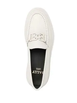 Bally Tonal Logo-plaque Loafers - Neutrals