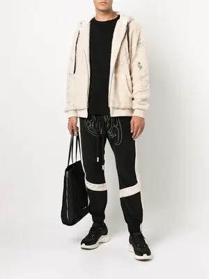HACULLA. Faux Shearling Zip-up Hoodie - Neutrals