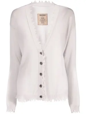 UMA WANG Fringed Cashmere Cardigan