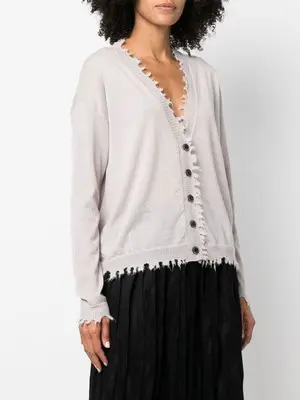 UMA WANG Fringed Cashmere Cardigan