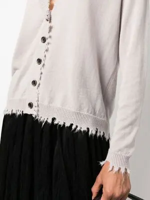 UMA WANG Fringed Cashmere Cardigan