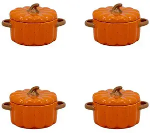 10 STRAWBERRY STREET Set Of 4'pumpkin Stone Are Tureens - One-color