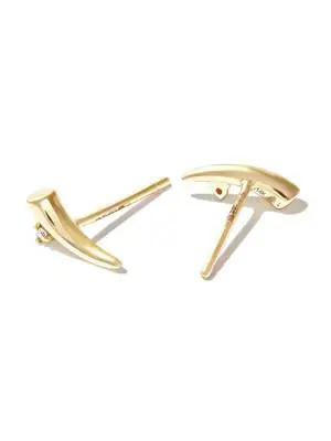 Adina Reyter 14k Yellow Thorn Diamond Stud Earrings