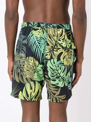AMIR SLAMA Leaf-print Swim Shorts