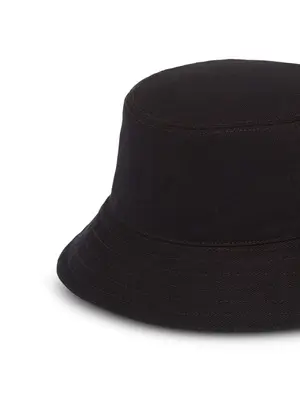 Miu Miu Logo Bucket Hat - Black