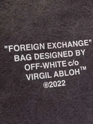 Off-White Tote Bag With Slogan Print