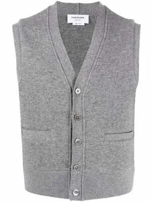 Thom Browne Sleeveless Knitwear For Men