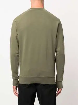 Maison Kitsuné Crew Neck Sweatshirt With Logo Patch - Green