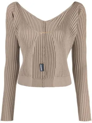 Jacquemus La Maille Pralu Long Cardigan - Neutrals