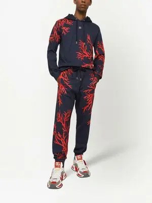 Dolce & Gabbana Coral-print Pullover Hoodie