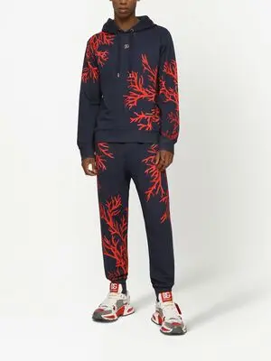 Dolce & Gabbana Coral-print Pullover Hoodie