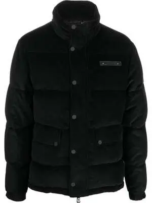 BILLIONAIRE Corduroy-detail Down Jacket - Black