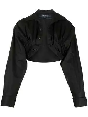 Jacquemus Le Papier Bolero Shirt - Black