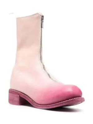 Guidi Leather Zip-up Boots - Pink
