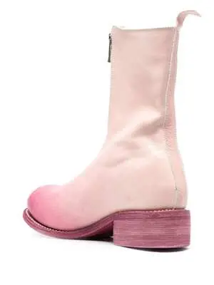 Guidi Leather Zip-up Boots - Pink