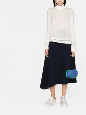 JIL SANDER Roll Neck Wool Jumper - Neutrals