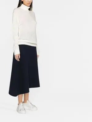 JIL SANDER Roll Neck Wool Jumper - Neutrals