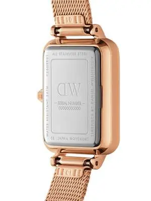 DANIEL WELLINGTON 20mm Quadro Pressed Melrose Watch - Black