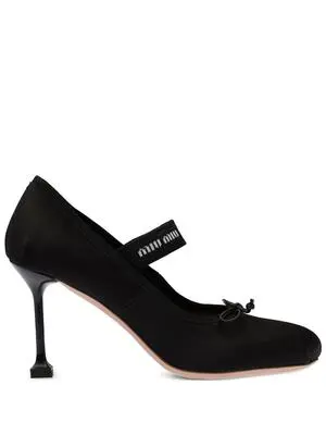 Miu Miu 85mm Ballerina-toe Satin Pumps