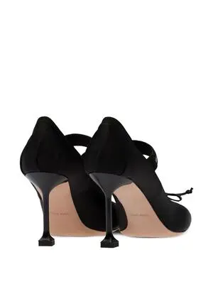 Miu Miu 85mm Ballerina-toe Satin Pumps