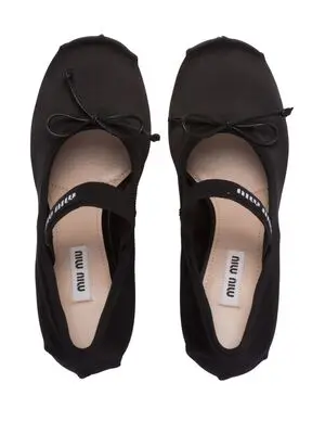 Miu Miu 85mm Ballerina-toe Satin Pumps