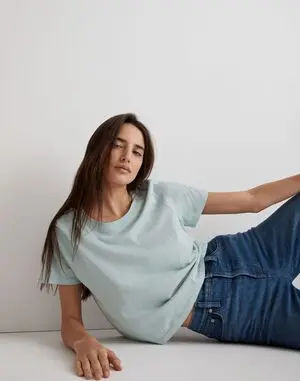 Madewell Softfade Cotton Boxy-crop Tee