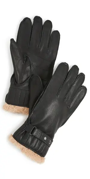 Barbour Leather Utility Gloves - Black