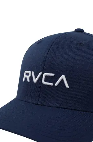 Rvca Flexfit Twill Baseball Cap - Navy