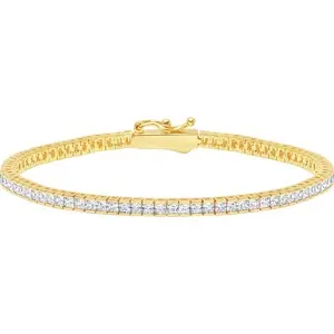CRISLU Princess Cubic Zirconia Tennis Bracelet - Gold