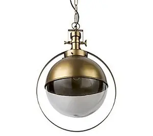 HOMEROOTS Gold Metal Sphere Pendant Hanging Light - One-color
