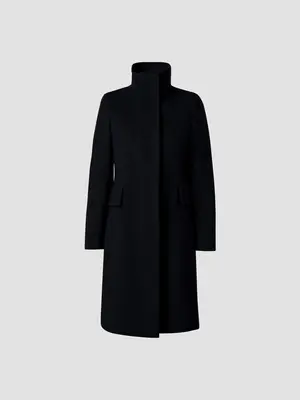 Akris Long Wool-blend Coat - Black