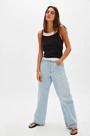 AGOLDE Low-rise Baggy Jeans - Spark