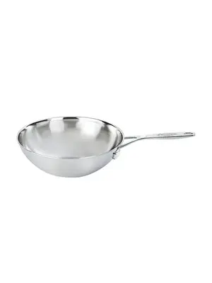 DEMEYERE 5-Quart Stainless Steel Flat Bottom Wok - One-color