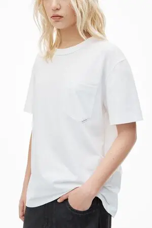 Alexander Wang Pocket Tee In High Twist Jersey