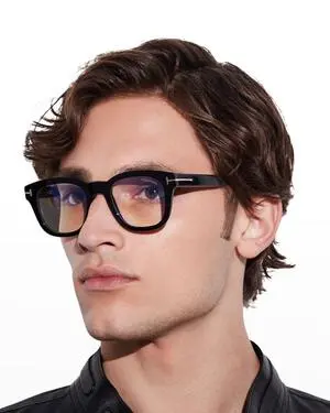 TOM FORD Blue Block Square Optical Frame - Black