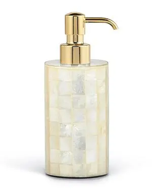 LABRAZEL Capiz Brush Holder - Ivory/gold