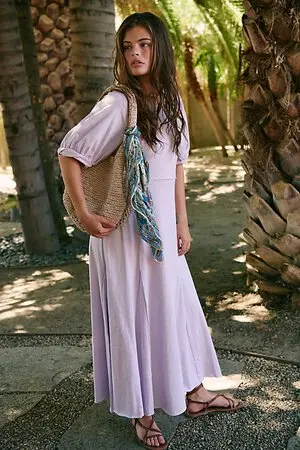 Free People Brentwood Maxi Dress - Frost Lavender