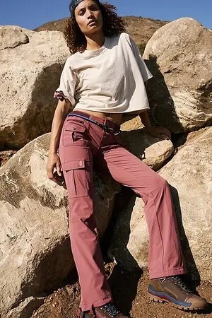 Free People FP Movement Cascade Hike Flare Cargo Pants Henna