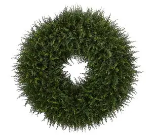 NEARLY NATURAL 32' Giant Cedar Artificial Wreath Nearly Nat Ural - One-color