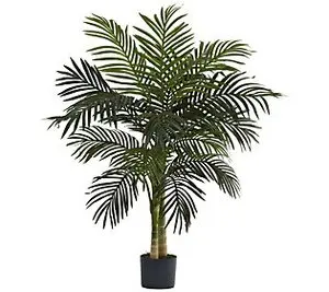 NEARLY NATURAL 4' Golden Cane Palm Tree By