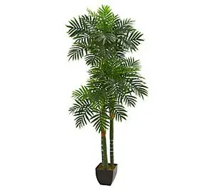 NEARLY NATURAL 5.5' Triple Areca Palm Artificial Tree Nearl Y Natural - One-color