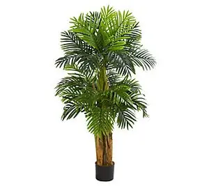 NEARLY NATURAL 5' Triple Areca Palm Artificial Tree Nearly Atural - One-color