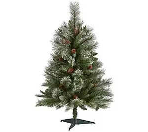 NEARLY NATURAL 3' French Alps Mountain Pine Christmas Tree Arly Natural - One-color