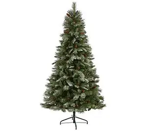 NEARLY NATURAL 7' French Alps Mountain Pine Christmas Tree Arly Natural - One-color