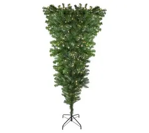 NORTHLIGHT 6.5' Upside Down Spruce Christmas Tr E W/led Lights - One-color