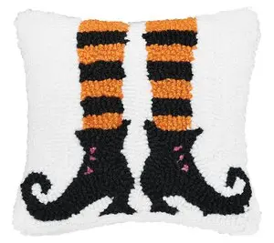 C&F HOME 8' X 8' Witch Feet Hooked Throw Pillow - One-color