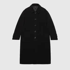 Gucci Reversible Gg Wool Coat - Black