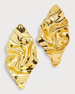 Alexis Bittar Alexis Bittar Crumpled Post Earrings Silver