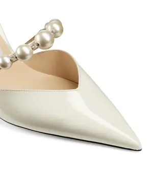 JIMMY CHOO Aurelie 65 Patent Leather Pumps - White
